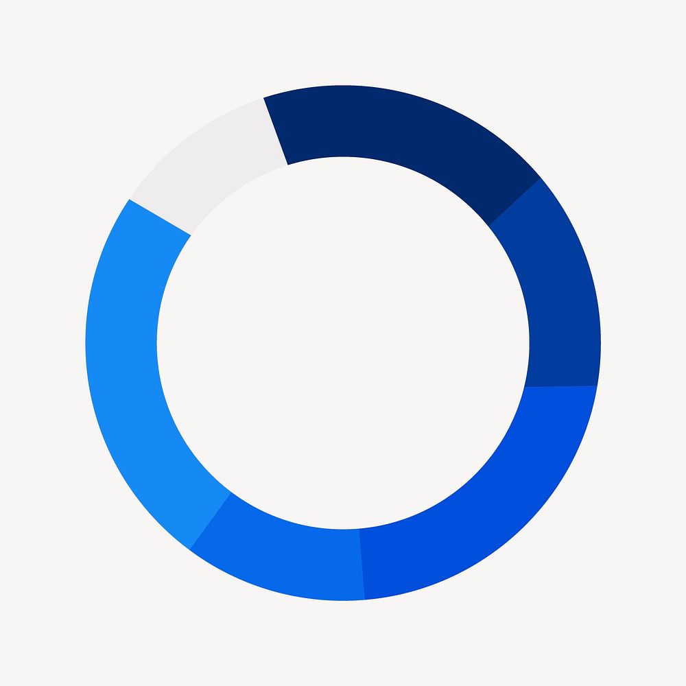 Blue donut chart, business element | Premium Vector - rawpixel
