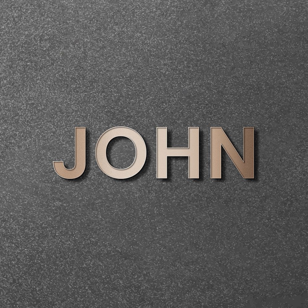 John typography gold design element | Premium Vector - rawpixel