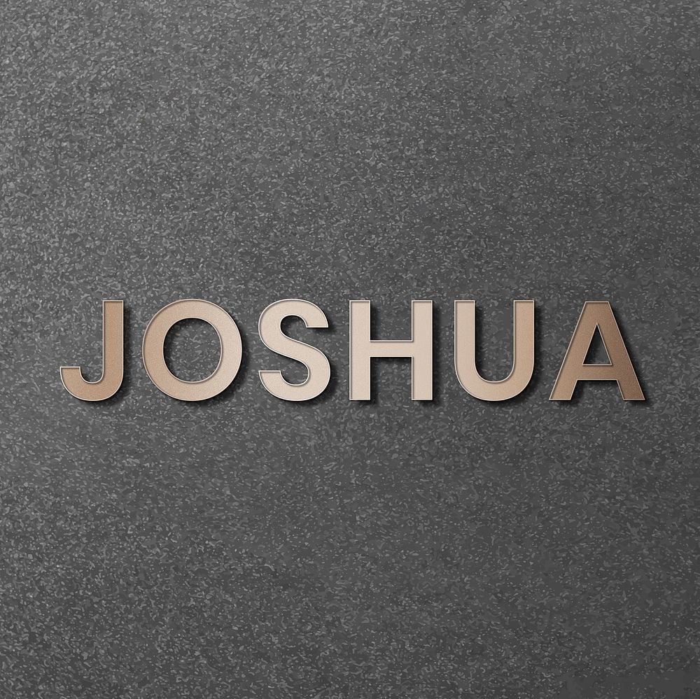 Joshua typography gold design element | Premium Vector - rawpixel
