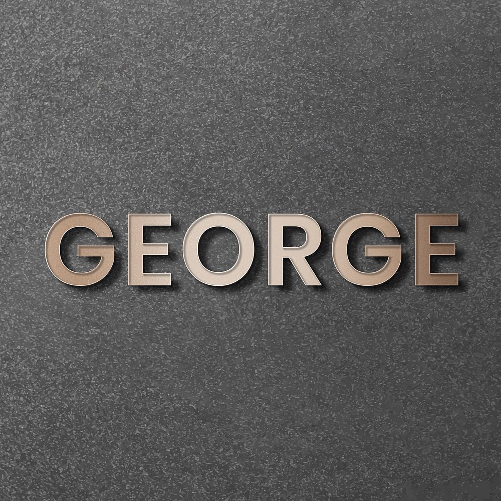 George typography gold design element | Free Vector - rawpixel