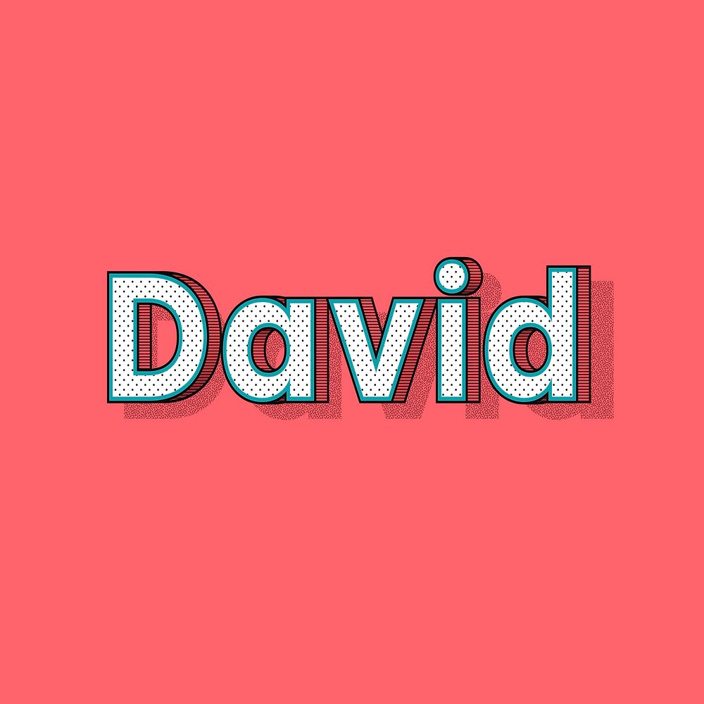 David name halftone vector word | Free Photo - rawpixel