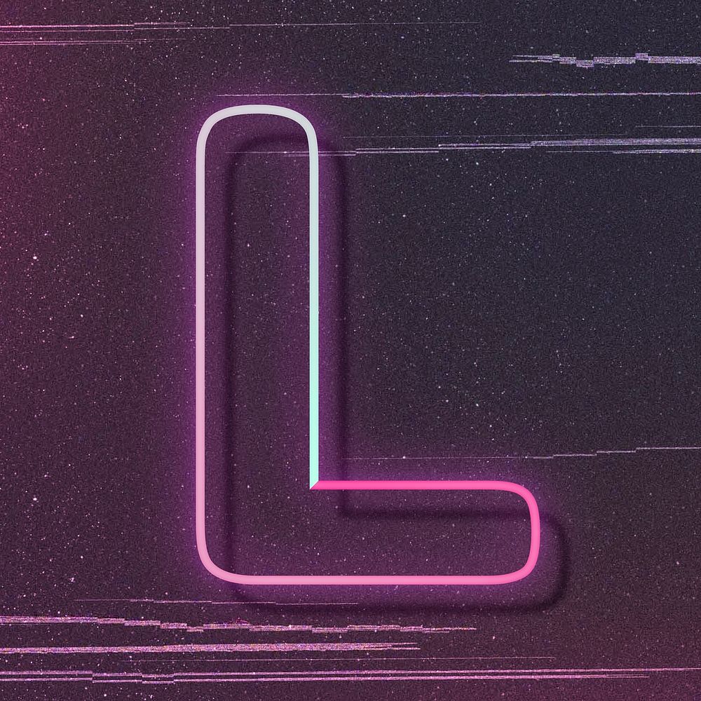 Letter L pink neon font | Premium Photo - rawpixel