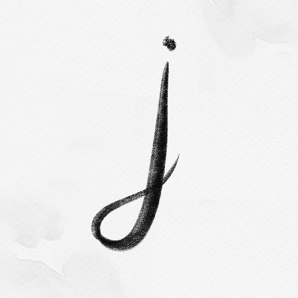 Letter j typography psd brush | Premium PSD - rawpixel