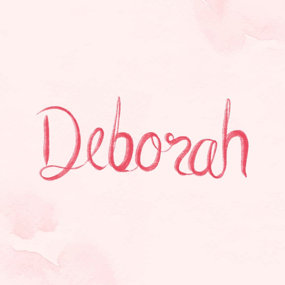 Pink Deborah name vector lettering | Premium Vector - rawpixel
