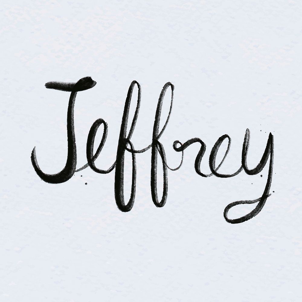Vector hand drawn Jeffrey font | Free Vector - rawpixel