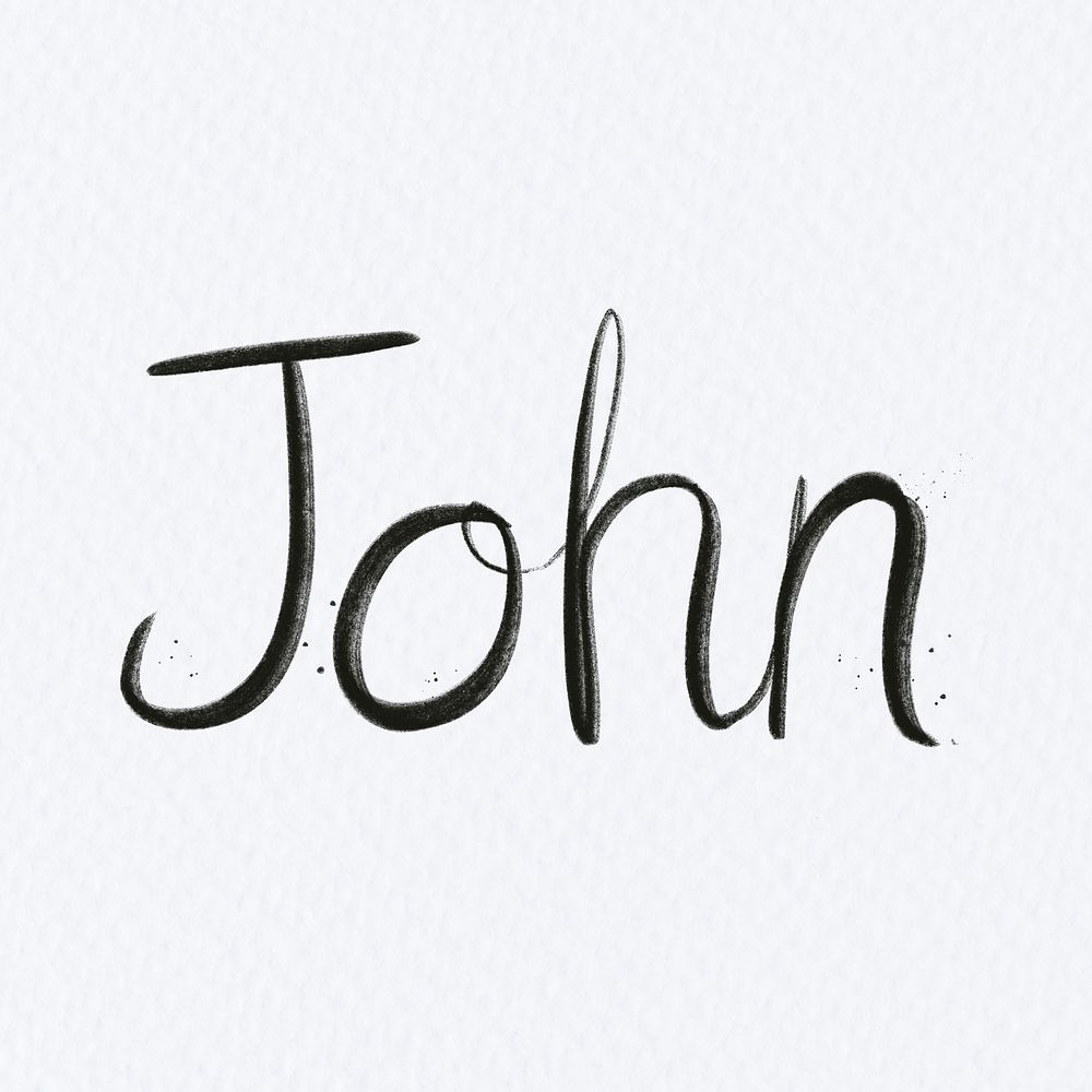 Hand drawn psd John font | Premium PSD - rawpixel