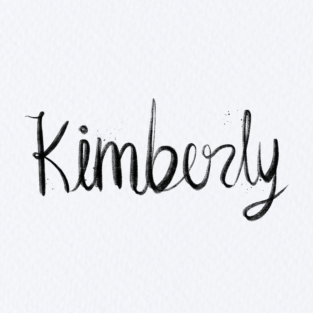 Hand drawn Kimberly font psd | Premium PSD - rawpixel