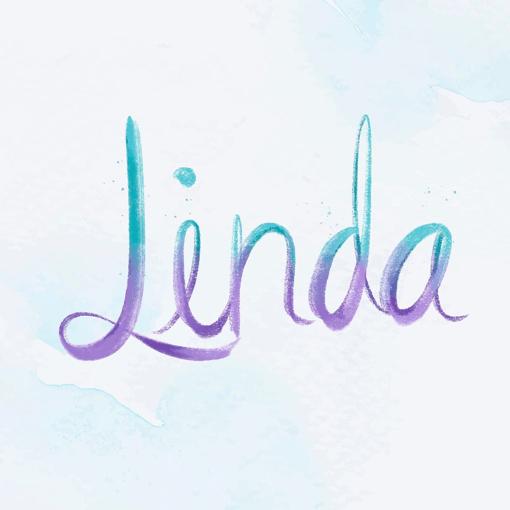 Linda name hand lettering vector | Premium Vector - rawpixel