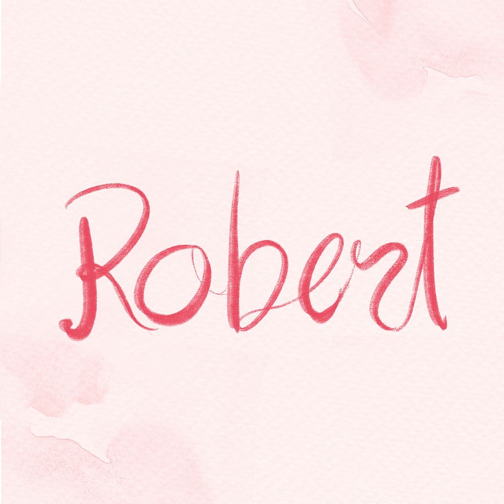 Robert male name lettering psd | Premium PSD - rawpixel