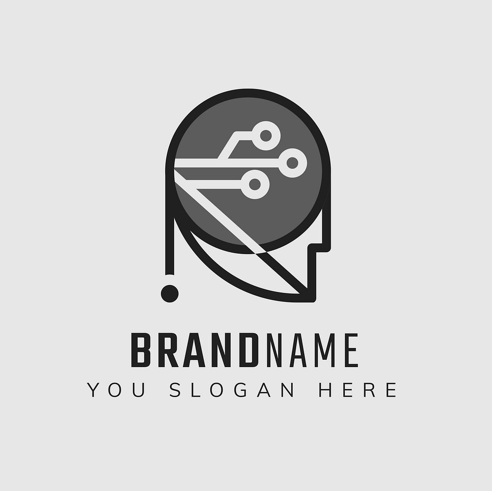 Simple robotic editable slogan psd | Premium PSD - rawpixel