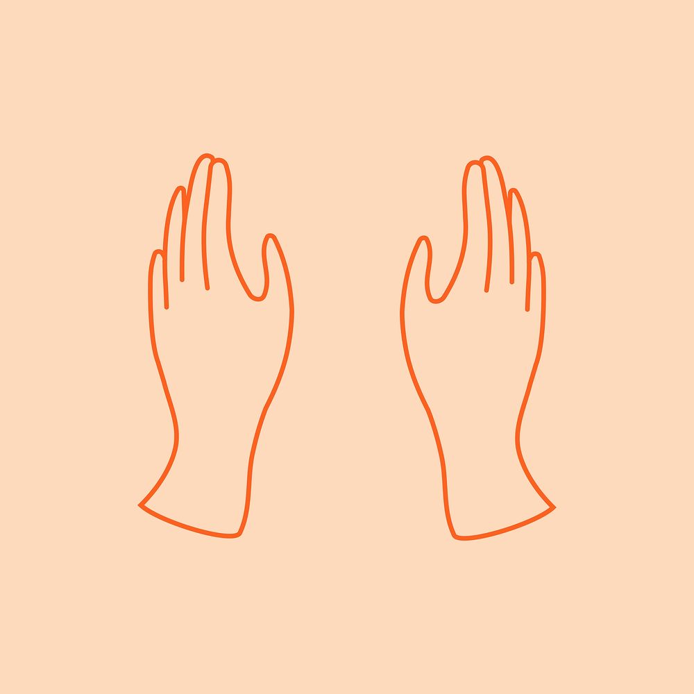 Two hands sticker, minimal line | Premium Vector - rawpixel