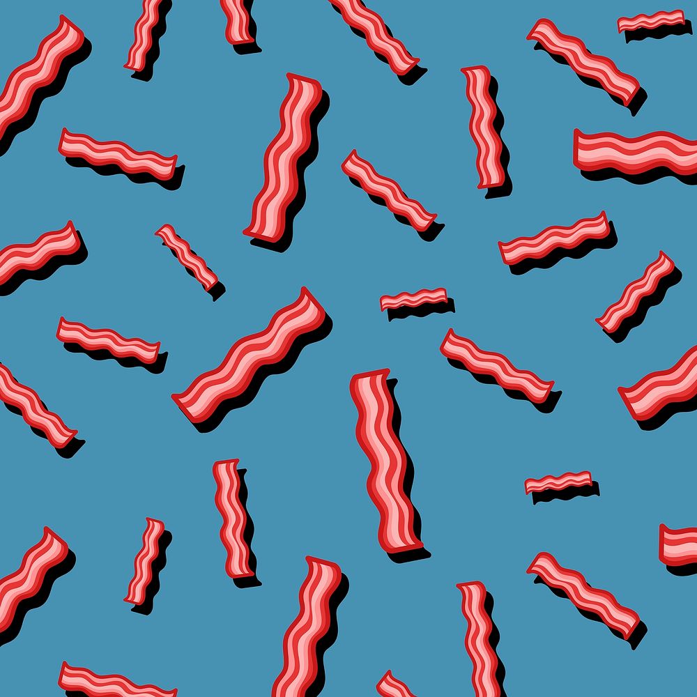 Bacon pattern background, cute design | Premium Photo Illustration ...