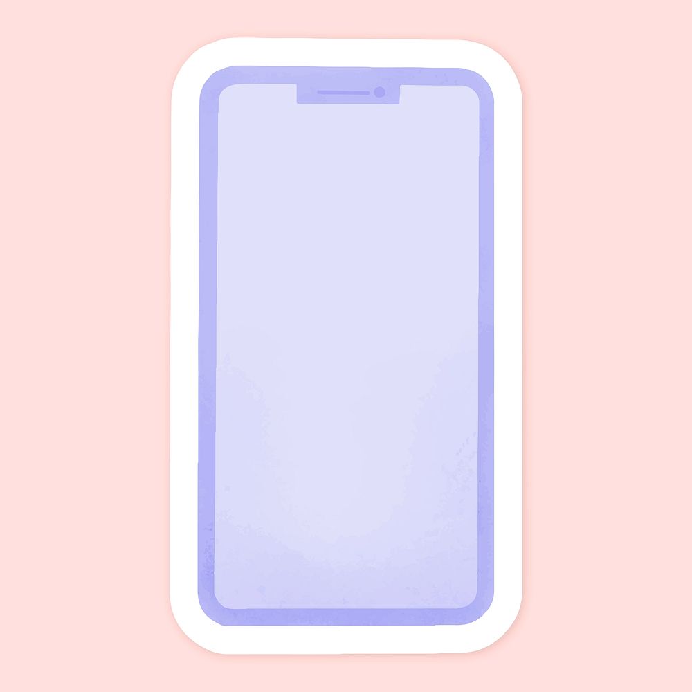 Purple mobile phone social media | Premium PSD - rawpixel