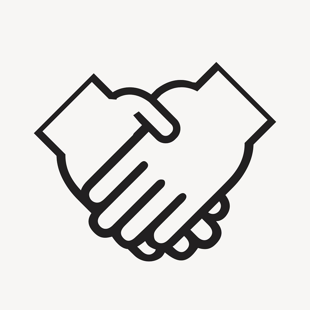 Collaborate icon, black & white | Premium Vector - rawpixel