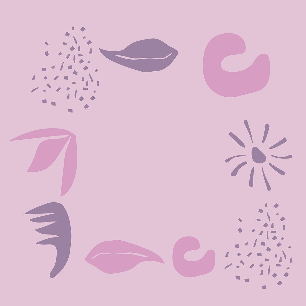 Purple doodle frame collage element, | Free Vector - rawpixel