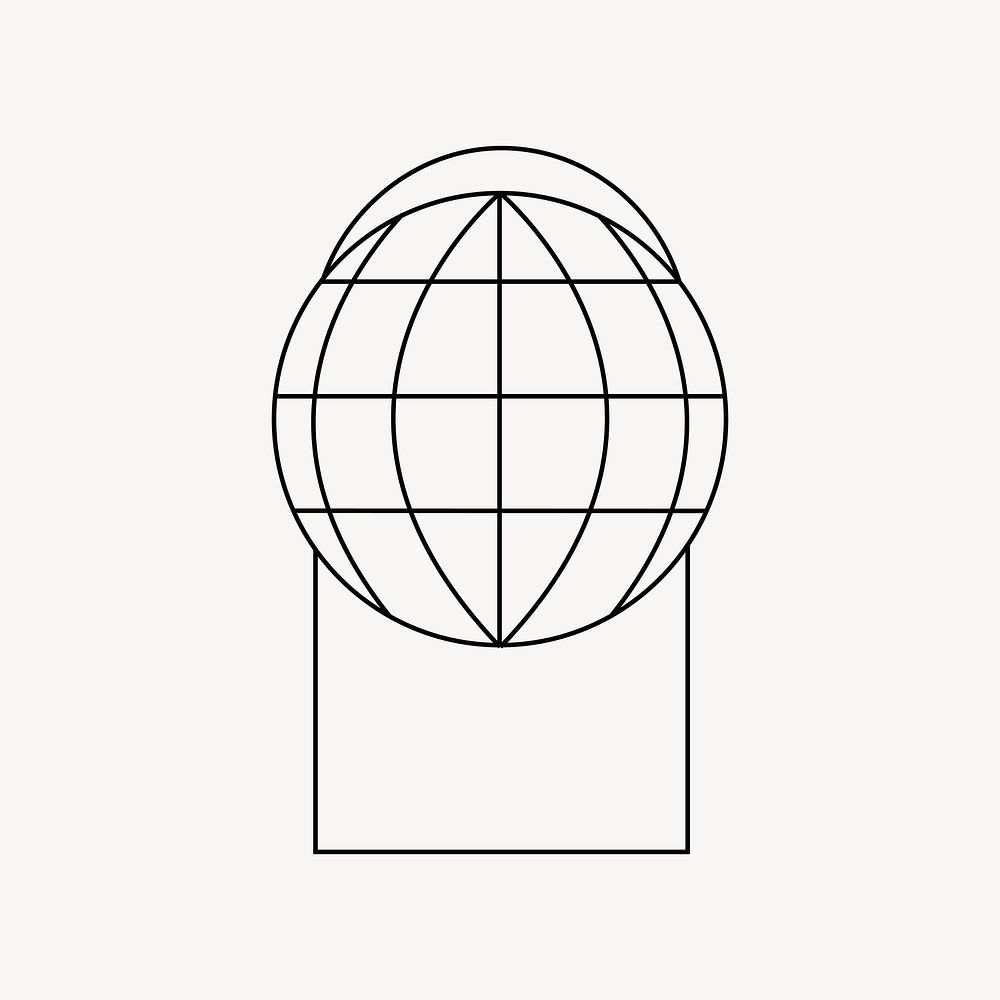 Global network frame collage element | Vector - rawpixel