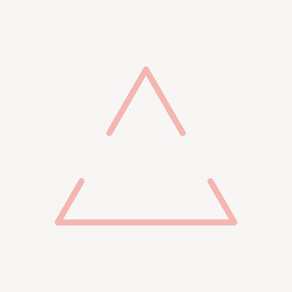 Pink triangle logo element, aesthetic | Premium Vector - rawpixel