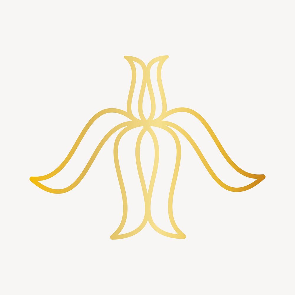 Aesthetic clinic logo element, gold | Premium PSD - rawpixel