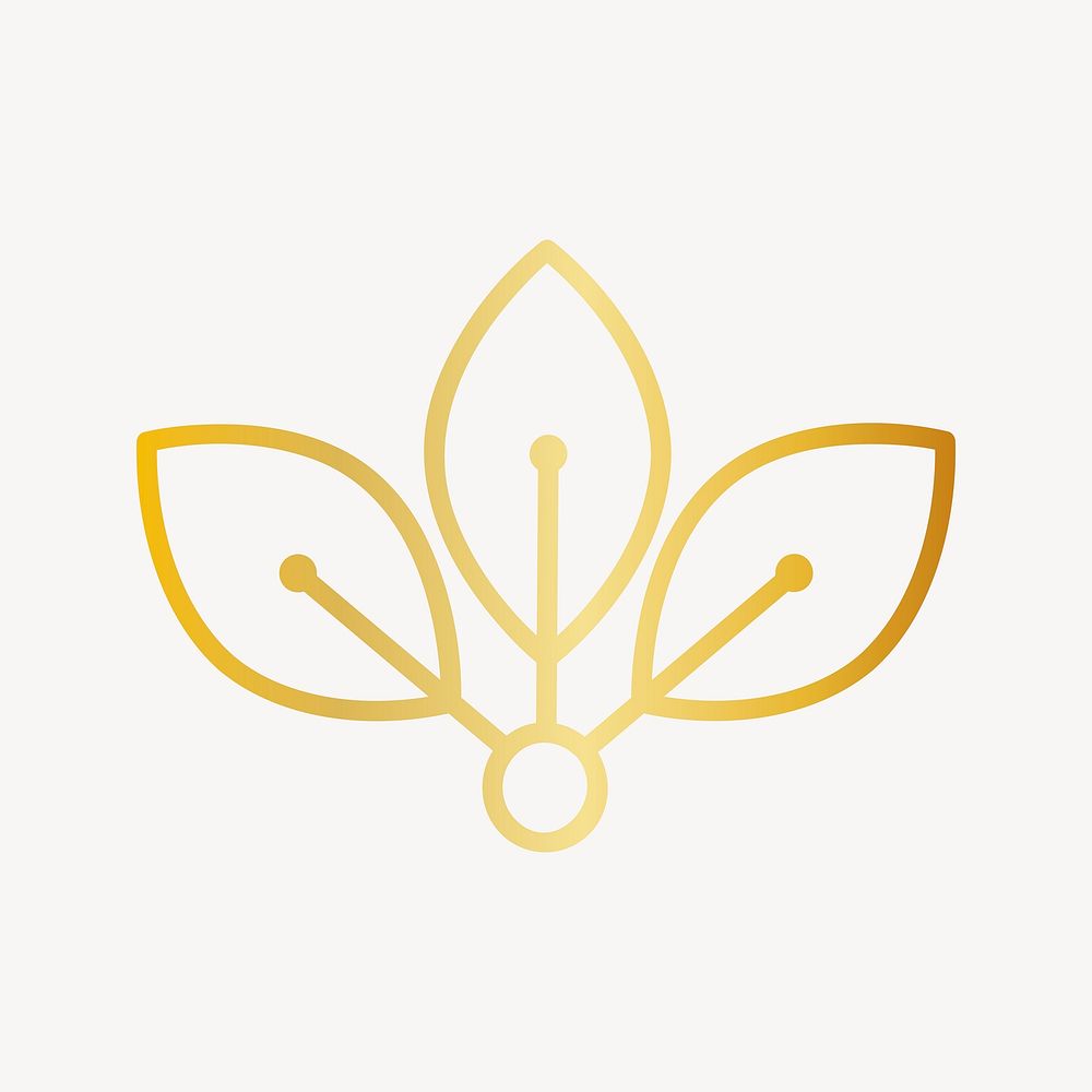 Beauty business logo element, gold | Premium Vector - rawpixel
