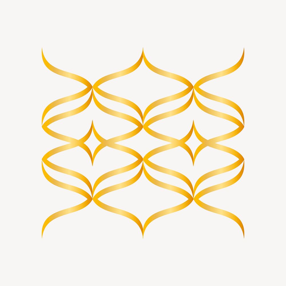 Abstract line art sticker, gold | Premium Vector - rawpixel