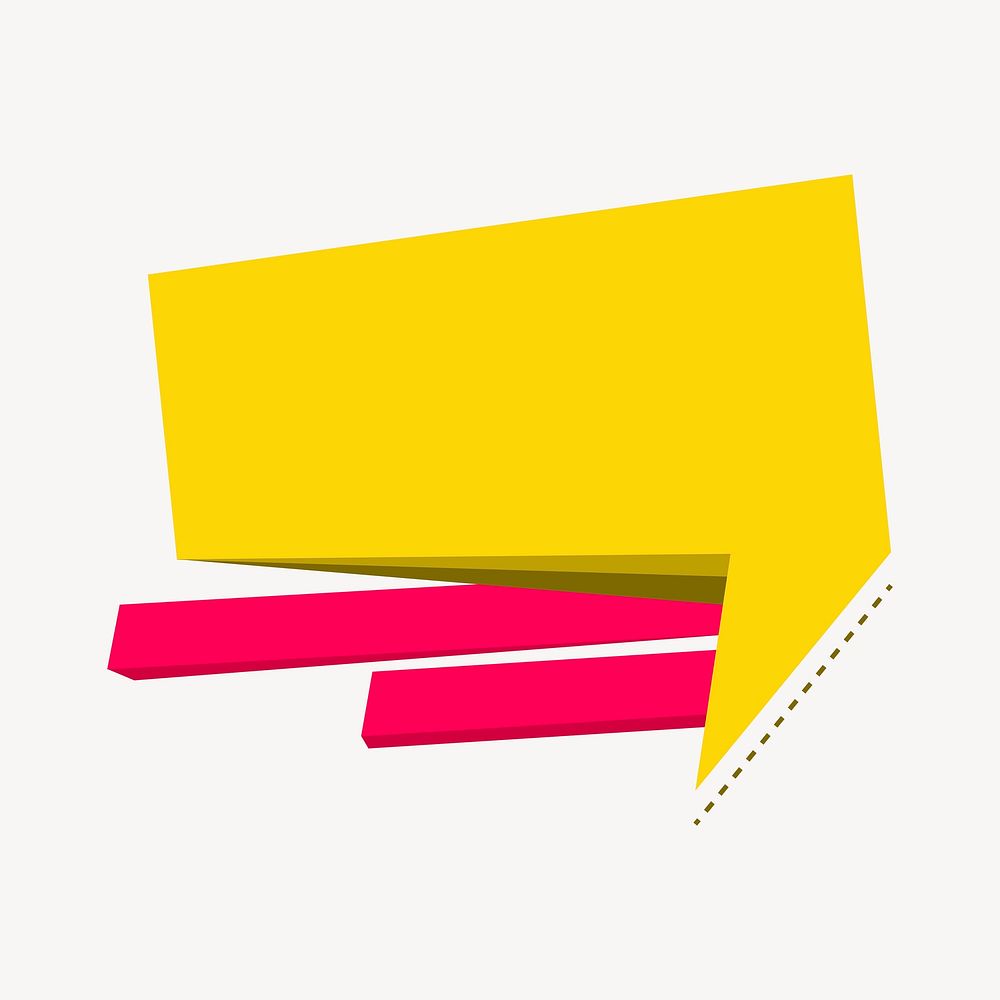 Yellow speech bubble, funky design | Premium Vector - rawpixel