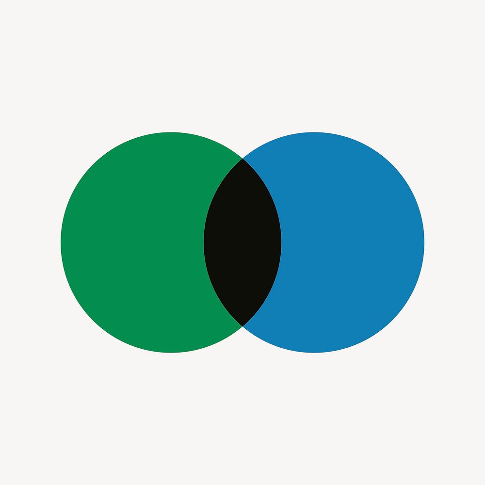 Double circle, blue & green | Premium Vector - rawpixel