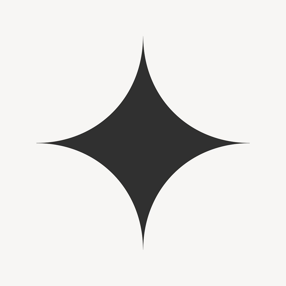 Black sparkle star, aesthetic shape | Premium PSD - rawpixel