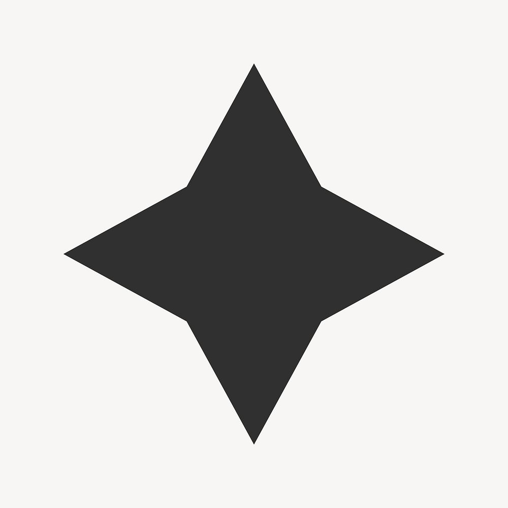 Black sparkle star, aesthetic shape | Free Vector - rawpixel