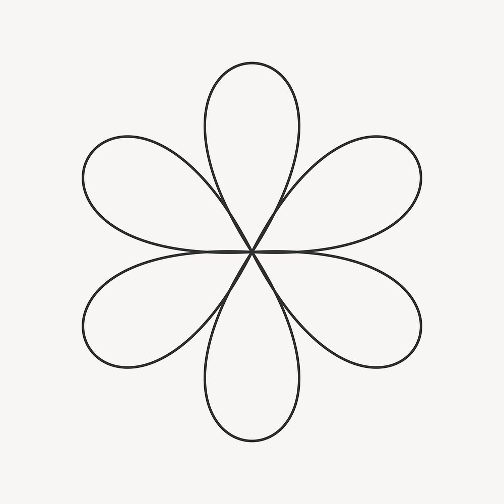 Abstract flower shape, aesthetic line | Premium Vector - rawpixel