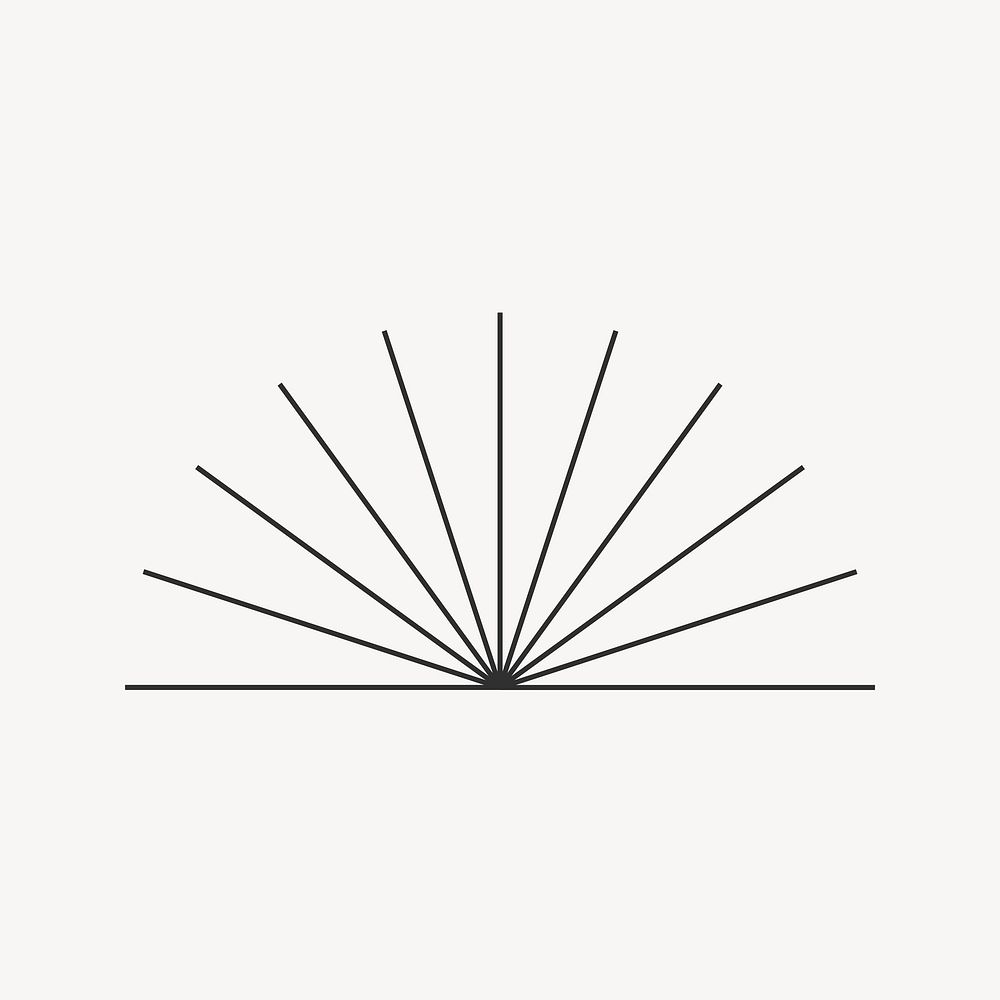 Half sun rays, minimal shape | Premium Vector - rawpixel