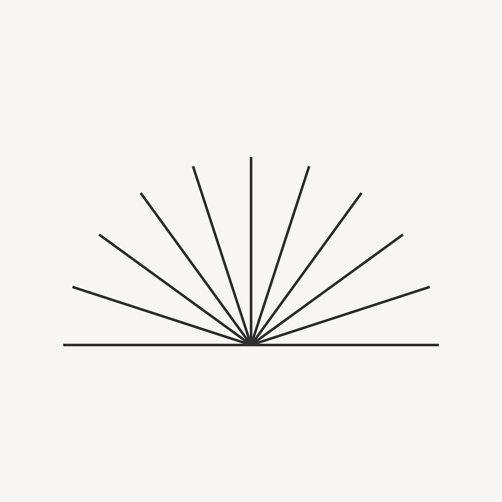 Half sun rays, minimal shape | Free PSD - rawpixel