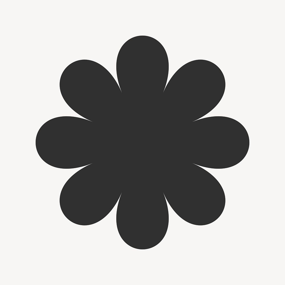 Abstract flower shape, aesthetic flat | Free Vector - rawpixel