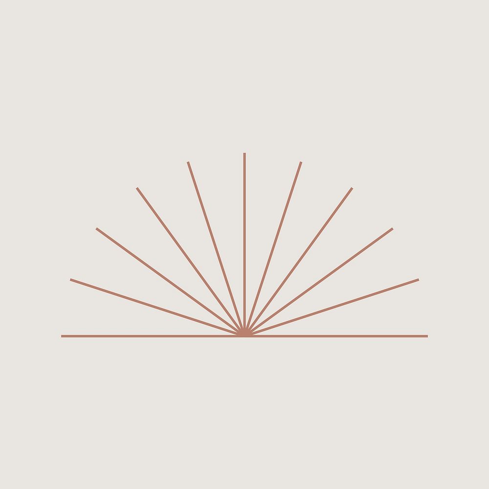 Half sun rays, minimal shape | Free Vector - rawpixel