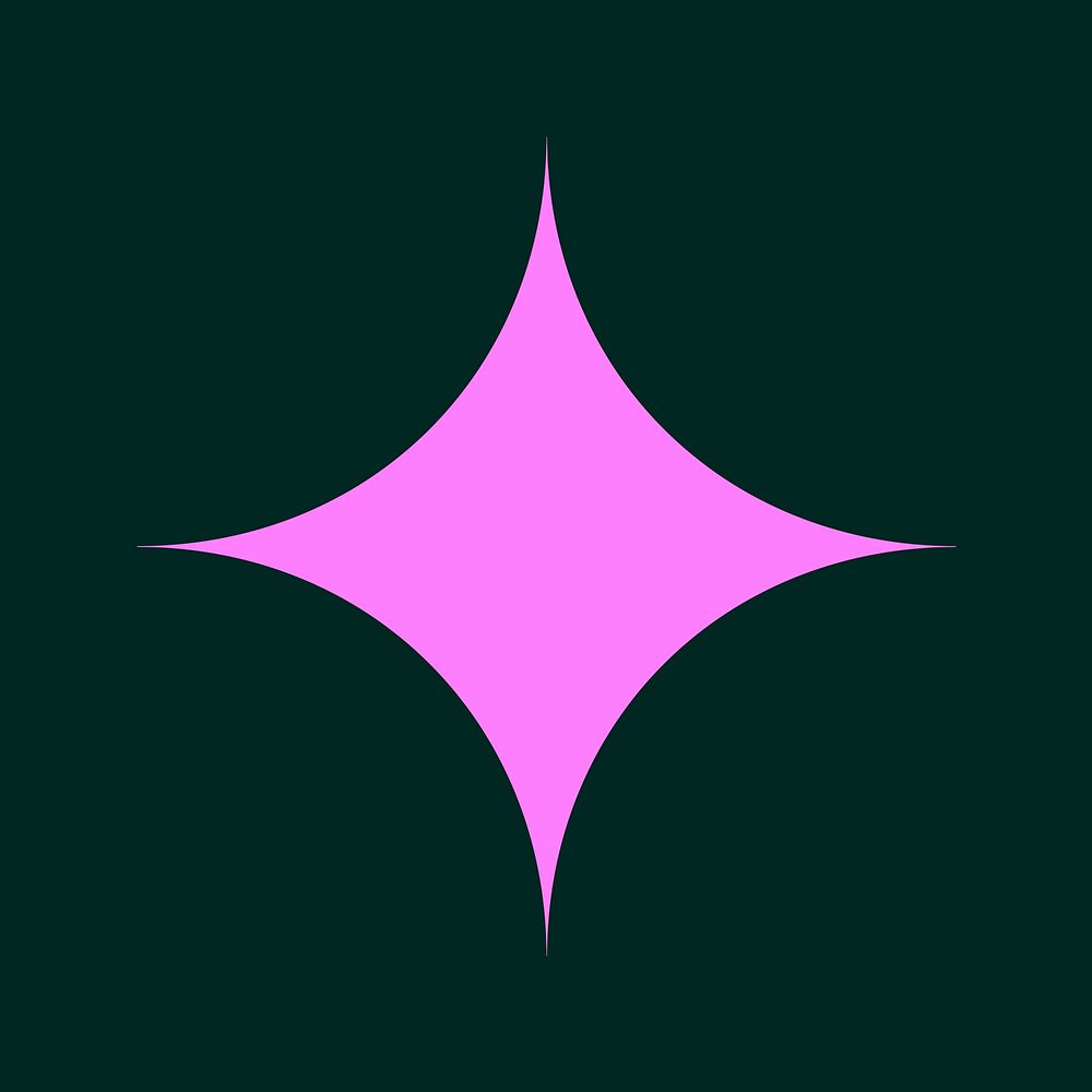 Pink sparkle star, aesthetic shape | Premium Vector - rawpixel