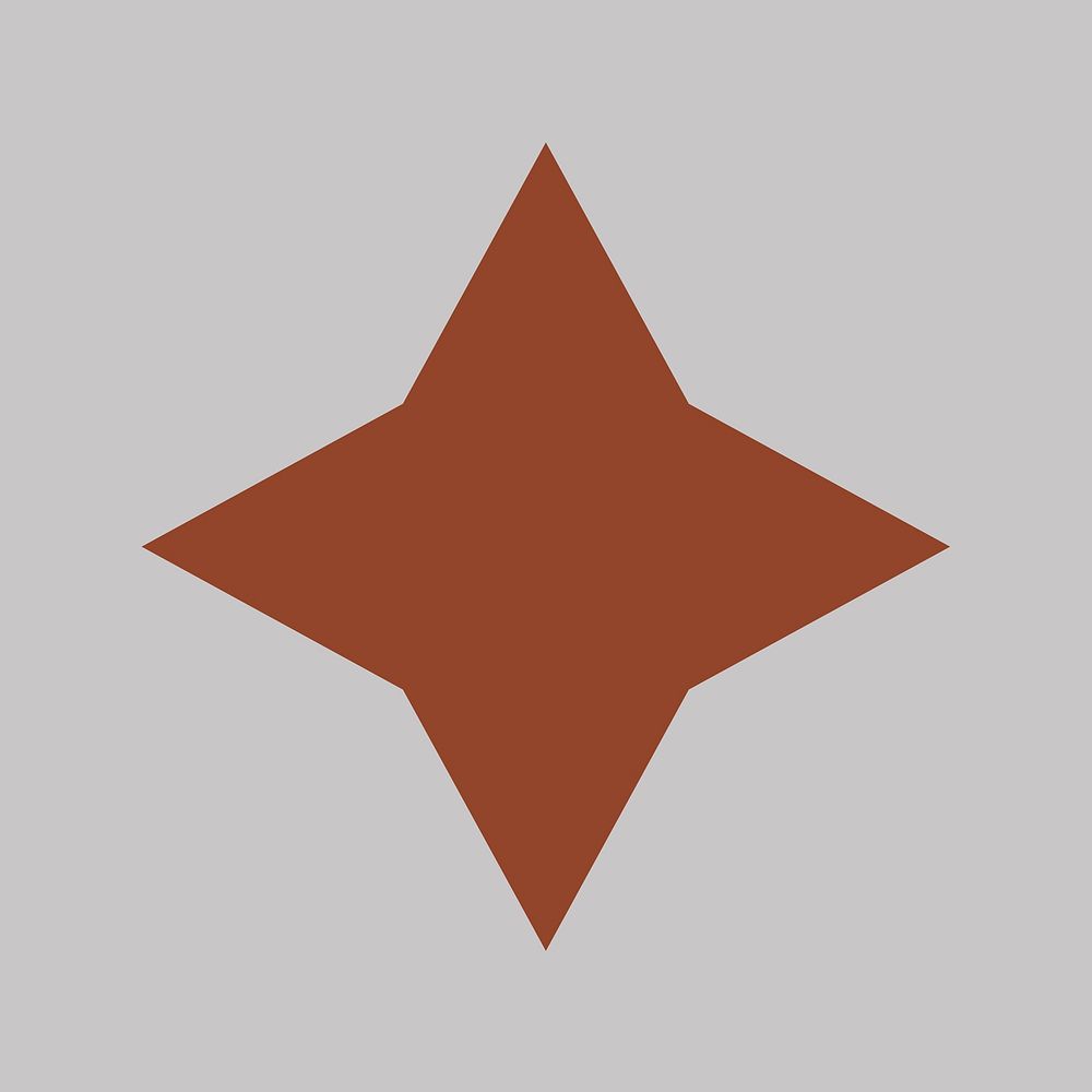 Brown sparkle star, aesthetic shape | Free PSD - rawpixel