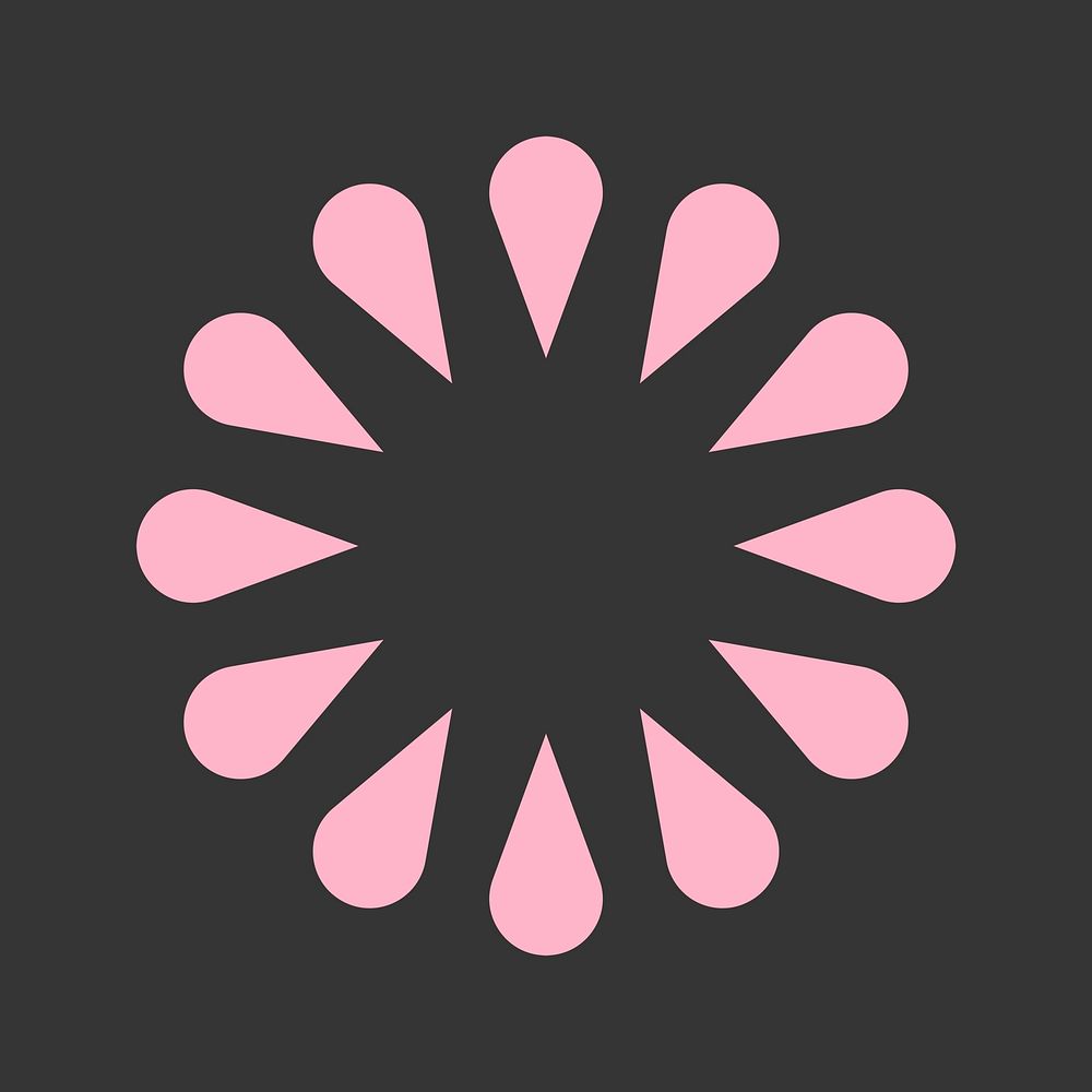 Pink flower, aesthetic geometric shape | Premium PSD - rawpixel