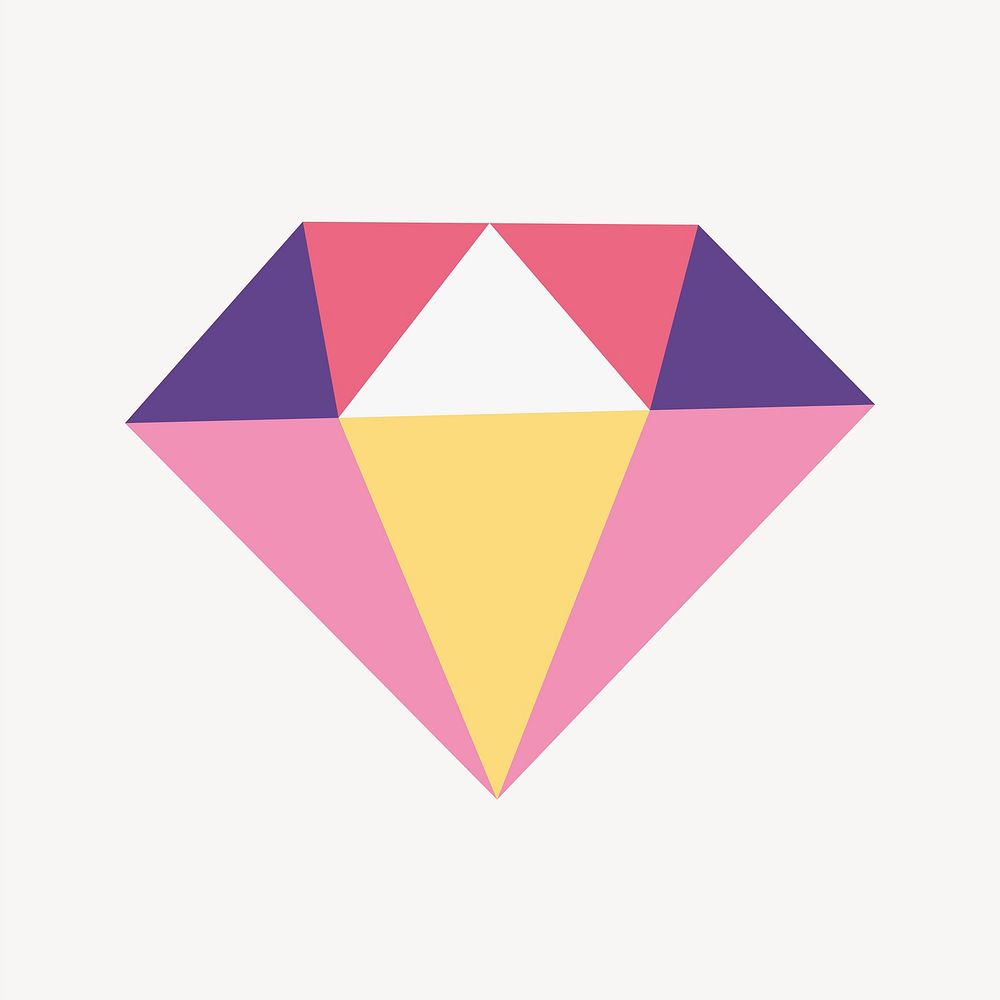 Cute diamond, pastel illustration, collage | Premium Vector - rawpixel