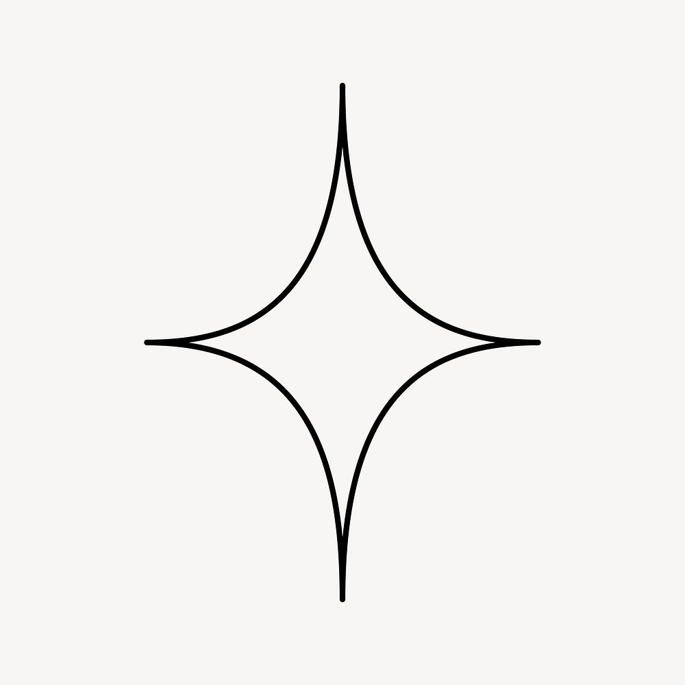 Sparkle line art design element | Premium Vector - rawpixel