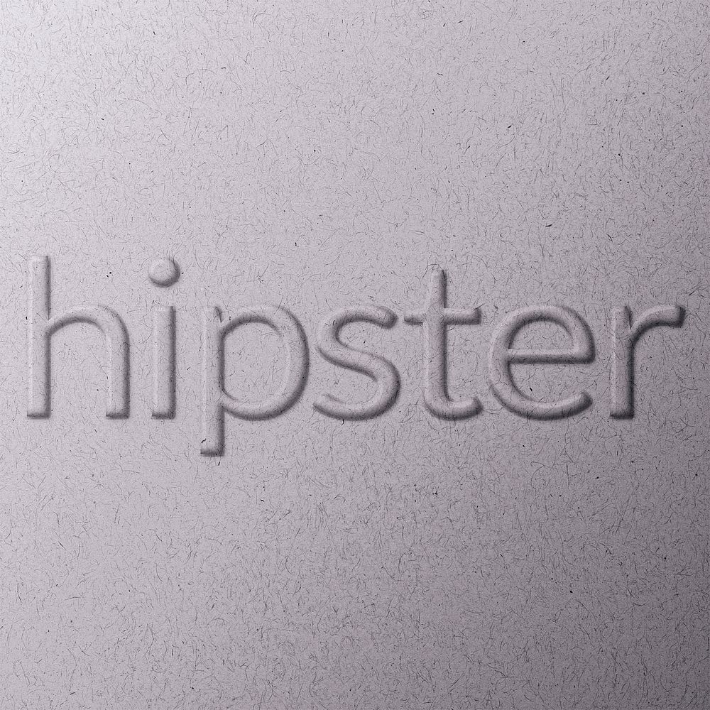 Hipster word emboss typography paper | Free Photo - rawpixel