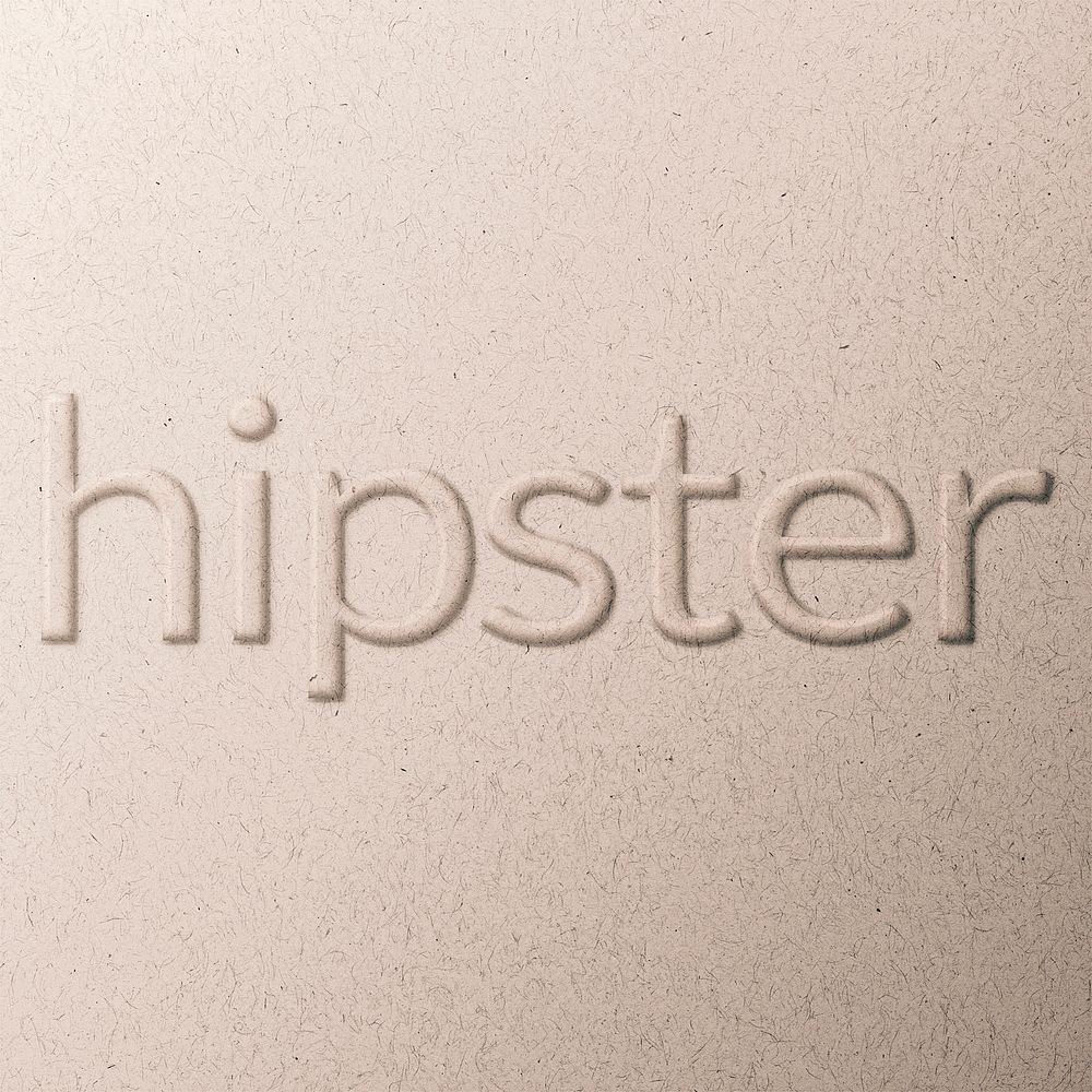 Hipster word emboss typography paper | Free Photo - rawpixel