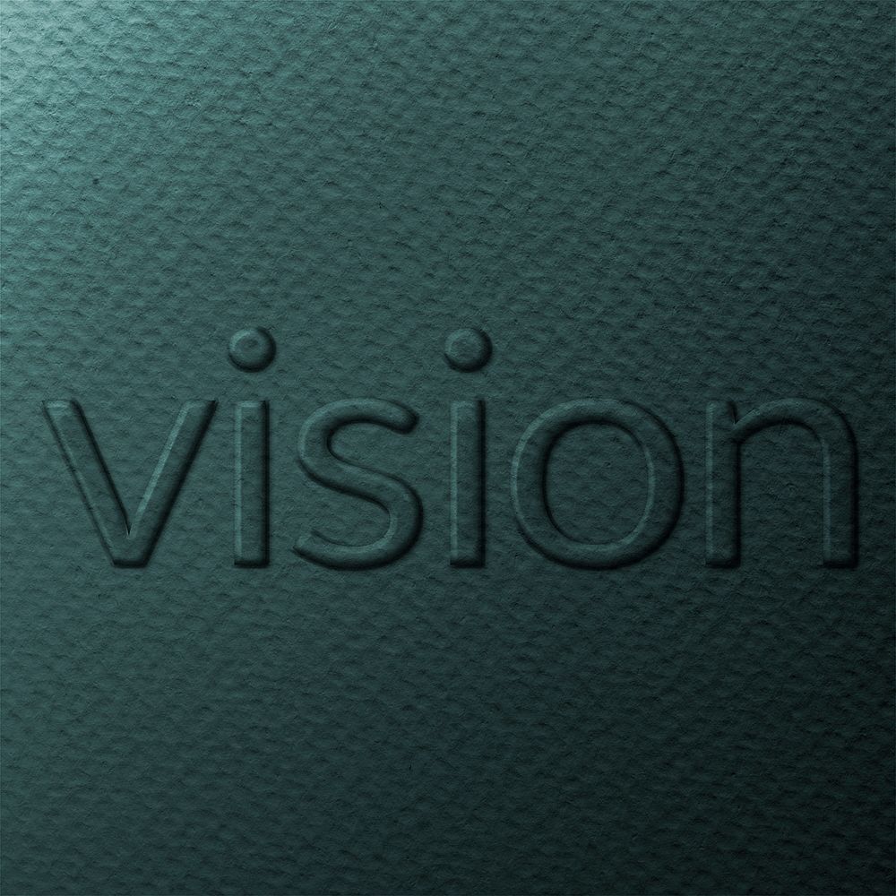 Word vision embossed typography paper | Free Photo - rawpixel