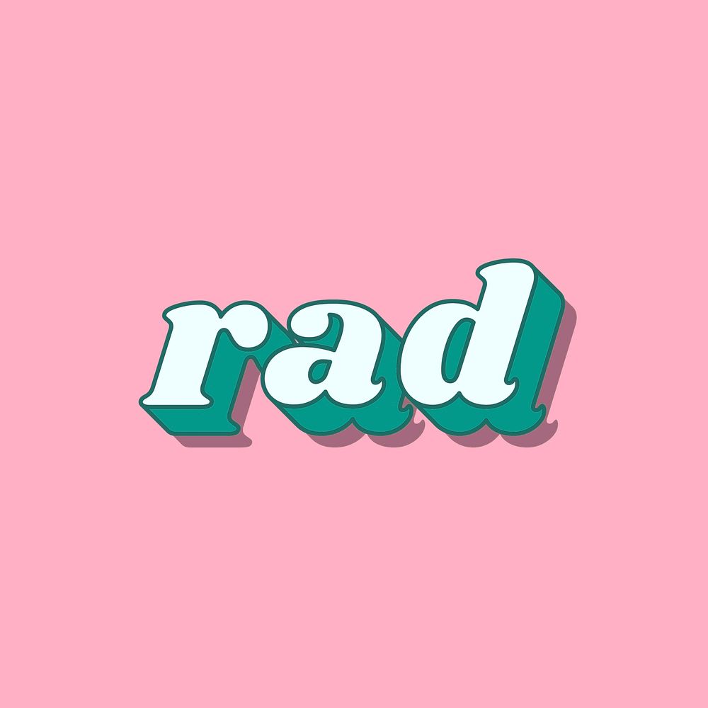 Retro rad text bold shadow | Free Photo - rawpixel