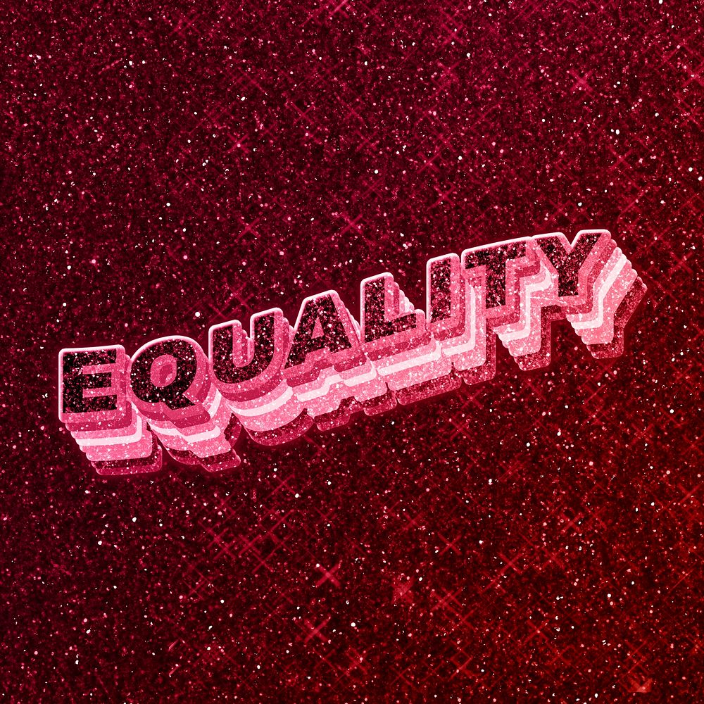 Equality word 3d effect typeface | Free Photo - rawpixel