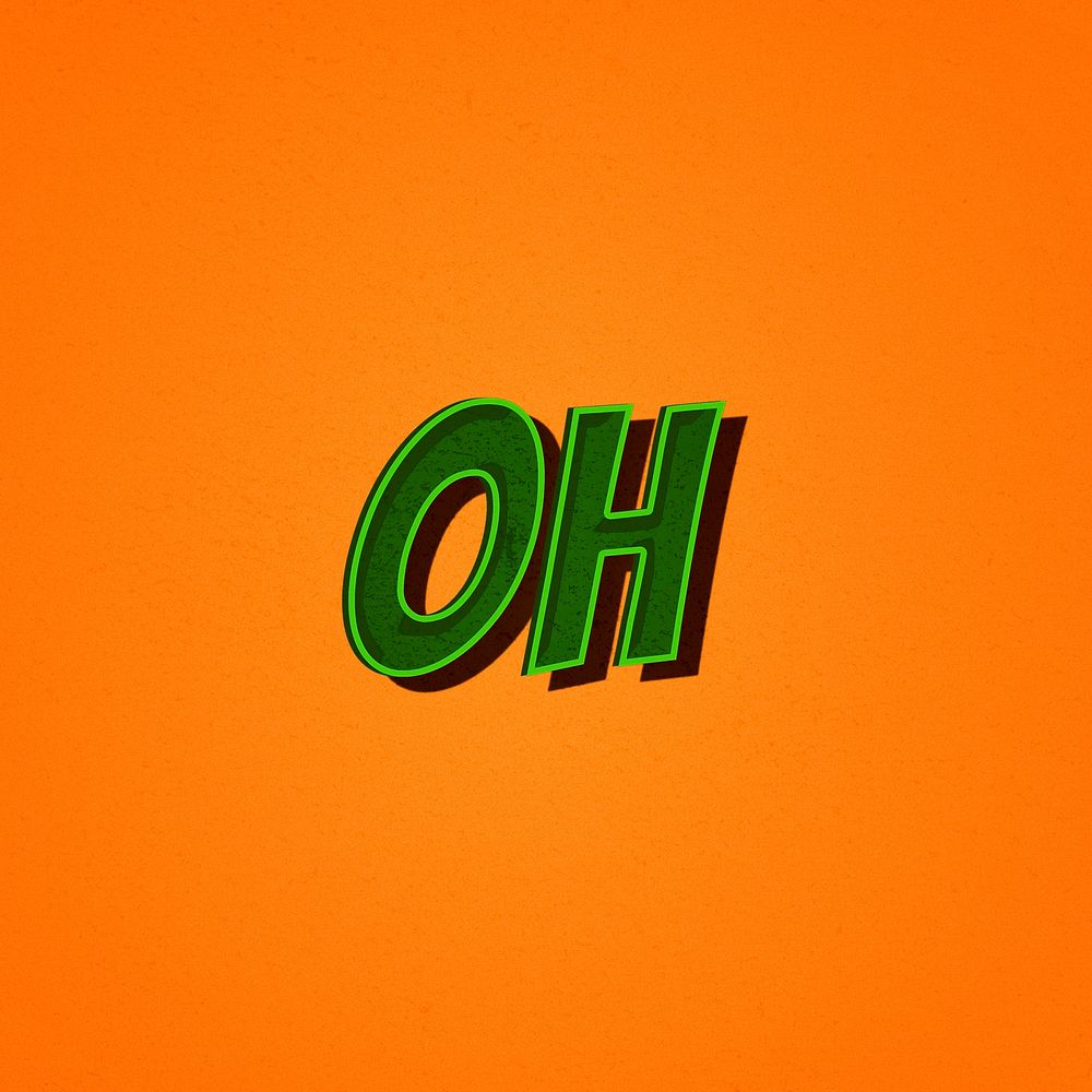 Oh word retro font style | Free Photo - rawpixel