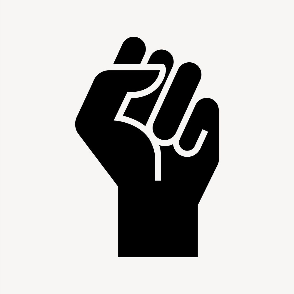 Raised fist clipart, illustration vector | Free Vector - rawpixel