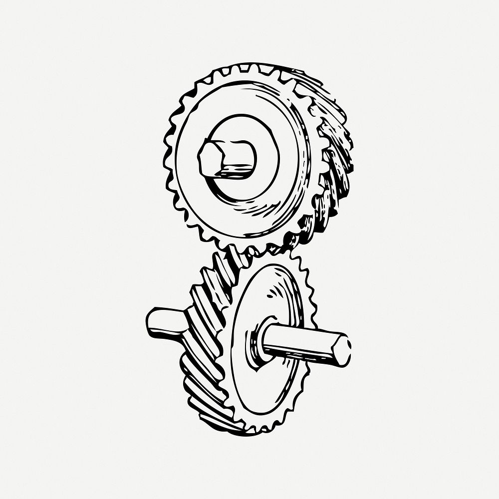 Gear cog clipart, illustration psd. | Free PSD - rawpixel