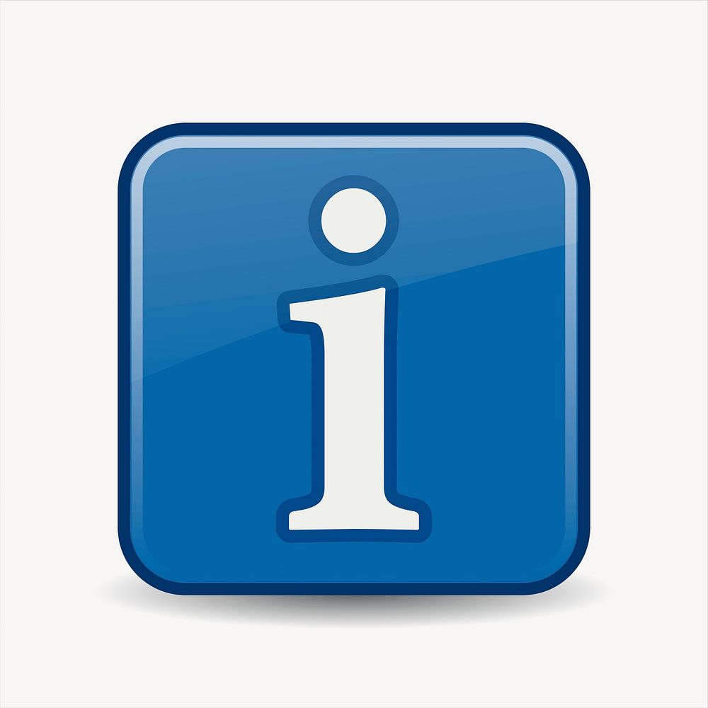 Information icon clipart, illustration vector. | Free Vector - rawpixel