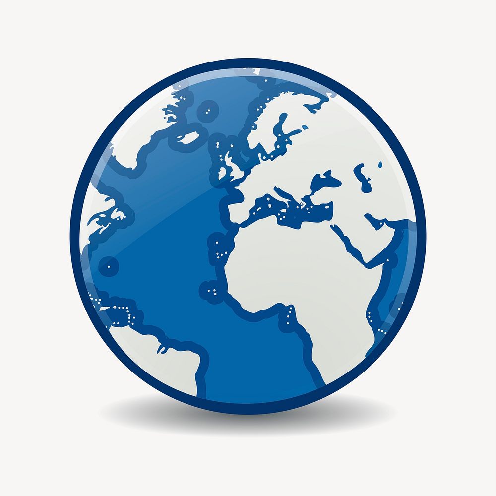 Earth icon clipart, illustration. Free | Free Photo - rawpixel