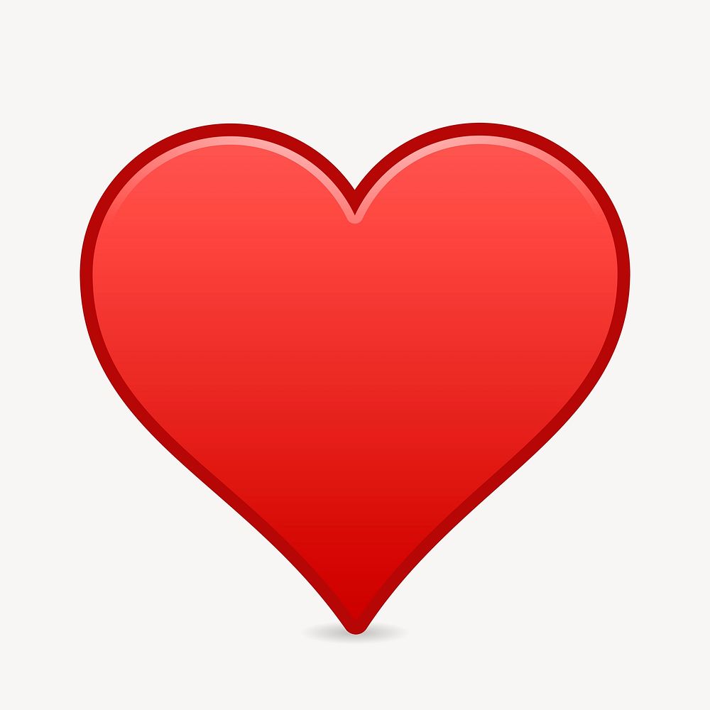 Red heart collage element psd | Free PSD - rawpixel