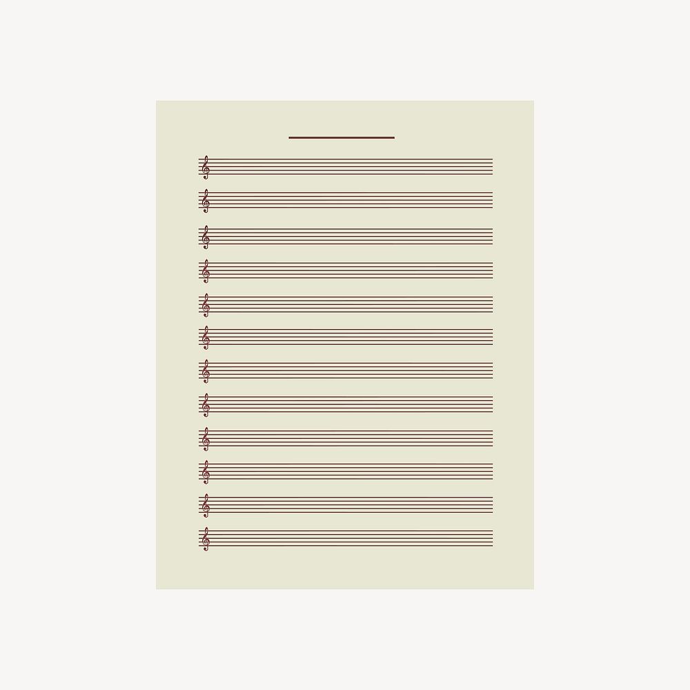 Music paper clipart, illustration vector | Free Vector - rawpixel